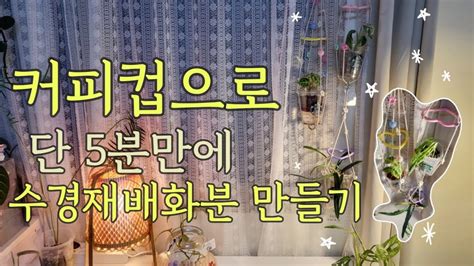 5분만에 완성하는 스타벅스 커피컵 행잉화분🪴 수경재배 행잉화분 만들기 재활용 행잉화분의 끝판왕 여러개의 화분을 하나의