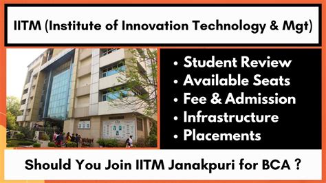Iitm Institute Of Innovation Technology And Mgt College Review