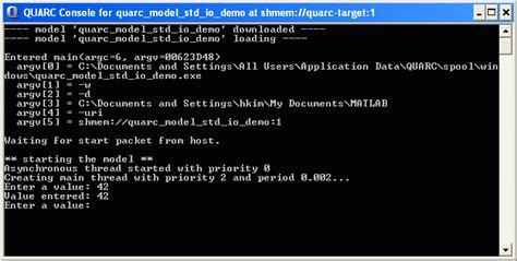 QUARC Model Standard I O Demo QUARC Demos QUARC Model Standard I O Demo QUARC Demos