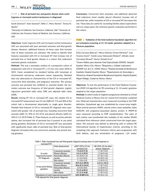 Pdf P 180 Validation Of The Fetal Medicine Foundation Algorithm For