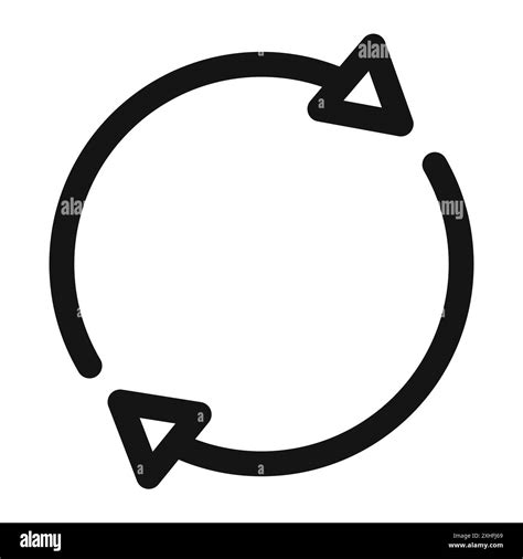 Synchronization Icon Vector Symbol Or Sign Set Collection In Black And White Outline Stock