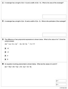 Polynomial Expressions Unit Test Generator For Algebra Keystone By SR
