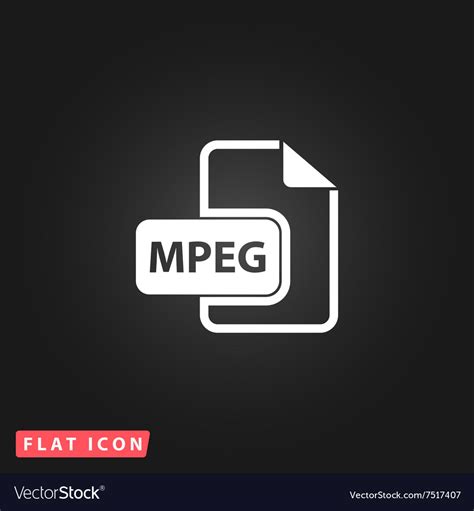 Mpeg Video File Extension Icon Royalty Free Vector Image