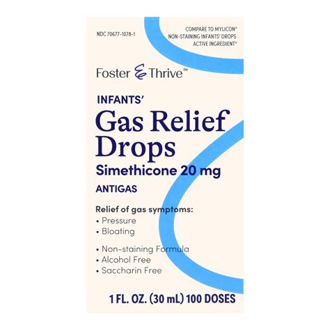 Foster And Thrive™ Infant Gas Relief 20 Mg 0 3 Ml Strength Oral Drops