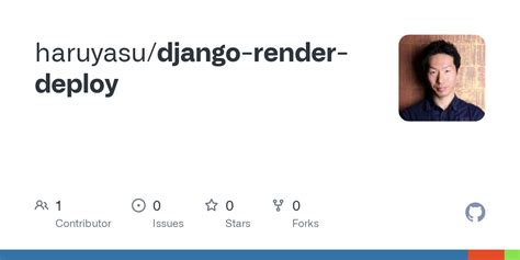Github Haruyasudjango Render Deploy
