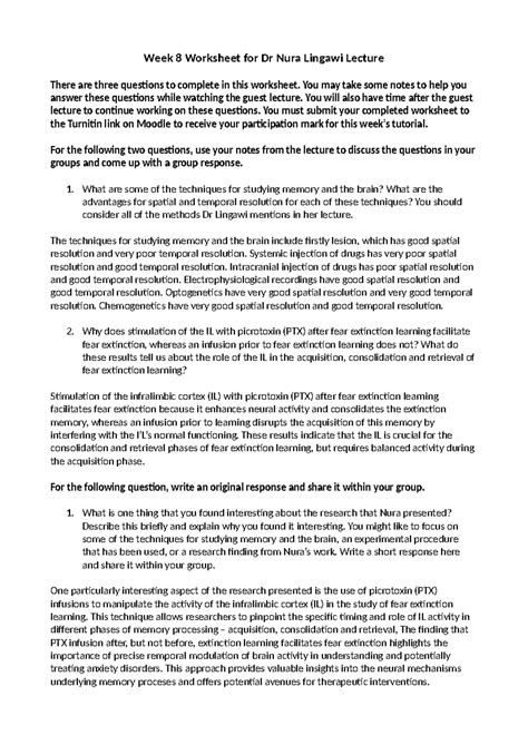 Week 8 Guest Lecture Worksheet Week 8 Worksheet For Dr Nura Lingawi Lecture There Are Three