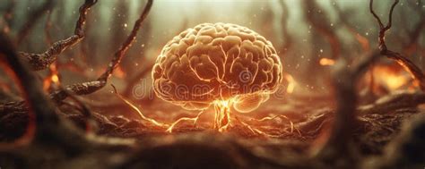 Dynamic Brain Reshaping Neural Pathways Glowing With Organic Textures Symbolizing Adaptability