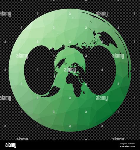 Abstract Digital Map Of World Hammer Retroazimuthal Projection