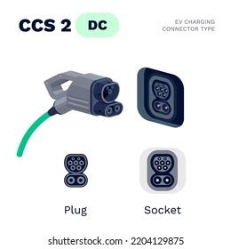 Ccs Combo Standard Charging Connector Stock Vector Royalty Free Shutterstock