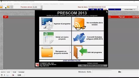 Como Instalar Prescom 2013 Calculo De Presupuesto Con Prescom Youtube