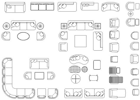 Sofa Set Plan Detail Dwg File