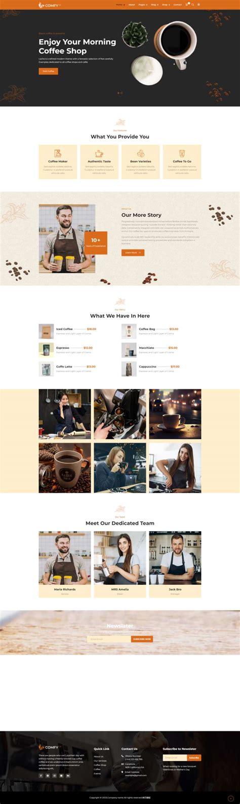 网页设计与制作，咖啡店网页代码下载 17素材网