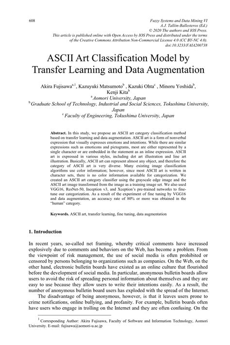 Pdf Ascii Art Classification Model By Transfer Learning And Data