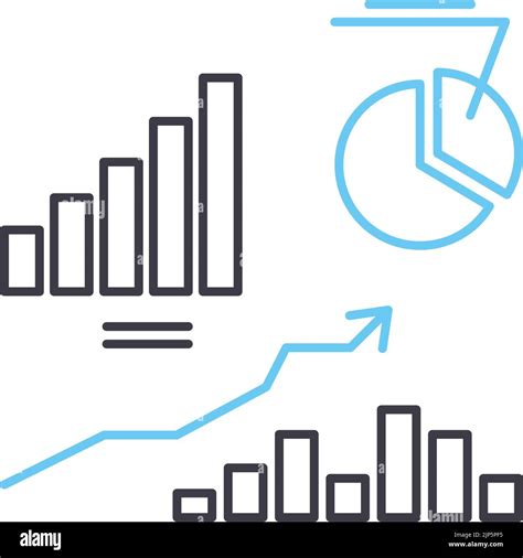 Financial Data Analytics Line Icon Outline Symbol Vector Illustration Concept Sign Stock