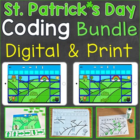 St Patricks Day Coding Activities Unplugged And Digital For Digital Learning Day