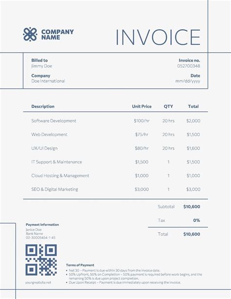 Invoice Template For Tech Company 56818734 Template