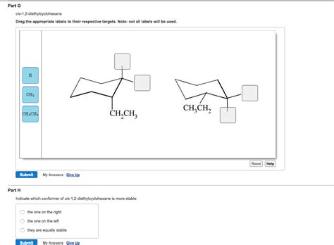 Solved Part A Cis 1 Ethyl 3 Methylcyclohexane Drag The