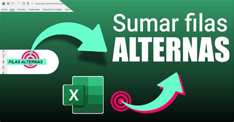 Cómo sumar filas alternas en Excel Dominando Ofimática