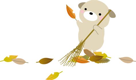 秋冬のイラスト落ち葉 無料イラストフリー素材