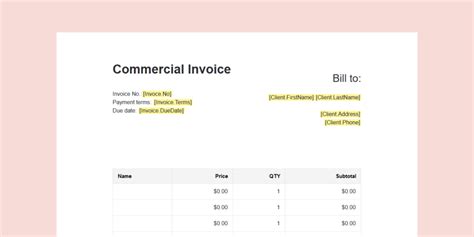Standard Invoice Payment Terms Invoice