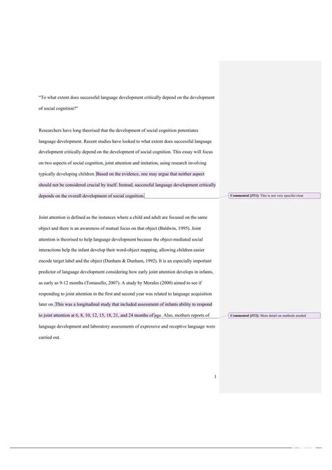 To What Extent Does Successful Language Development Critically Depend On The Development Of