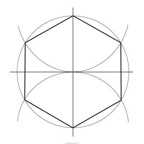 How To Draw A Hexagon Using Compass And Hand Drawn Let S Draw That