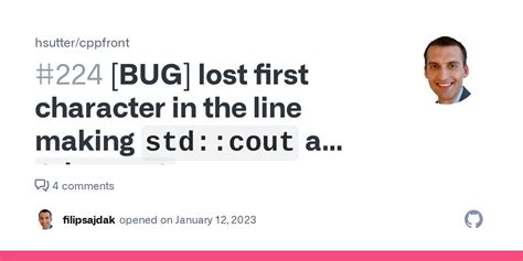 Bug Lost First Character In The Line Making `stdcout` A `tdcout