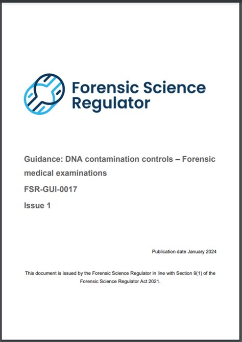 Latest Guidance From The Forensic Science Regulator January 2024 The