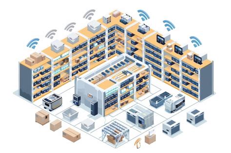 Smart Warehouse Inventory Management System Premium Ai Generated Image