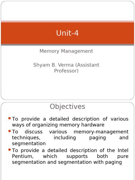 Unit 4 Memory Management Pdf
