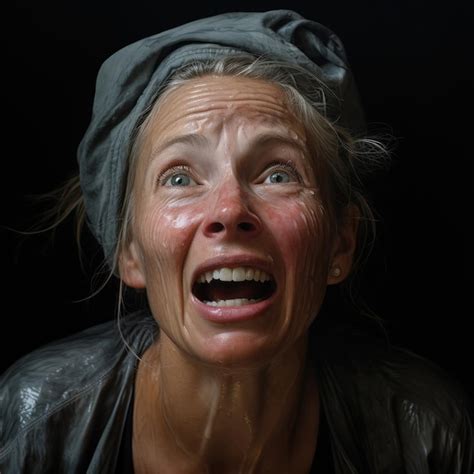 Premium Ai Image A Woman With Water On Her Face