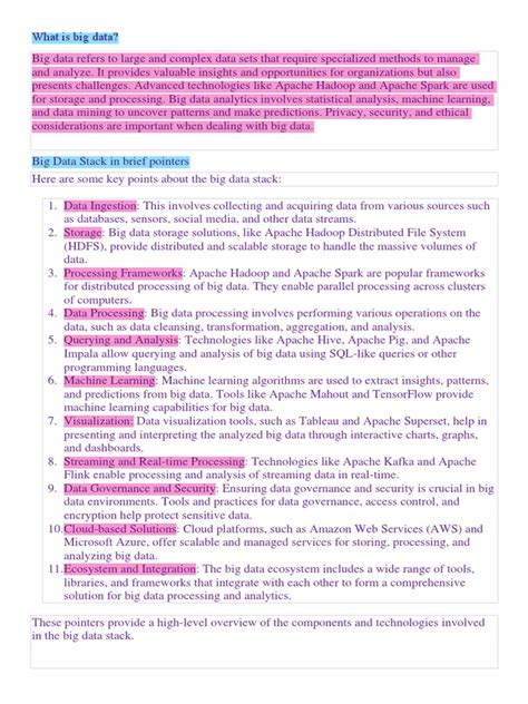 Bda Unit 1 And 2 Pdf Big Data Analytics