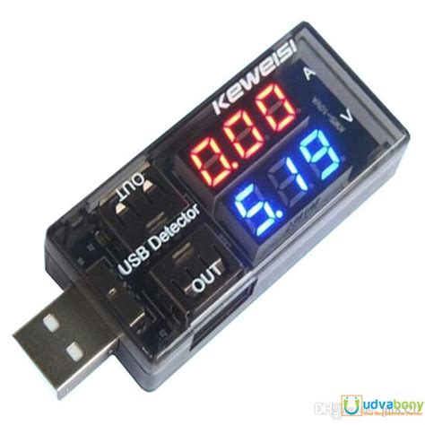Portable Dual USB Power Current Voltage Ampere Meter Tester