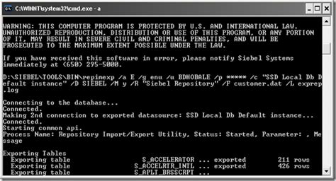 Hellosiebelworld Export Siebel Repository From Local Database