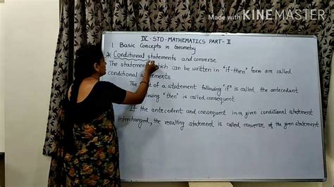 9th Std Maths Part 2 Basic Concepts In Geometry Conditional