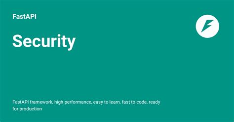 安全 Fastapi 中文