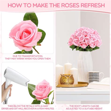 Auct 11696 206 Riceshoot 500 Pcs Artificial Silk Roses Flowers With