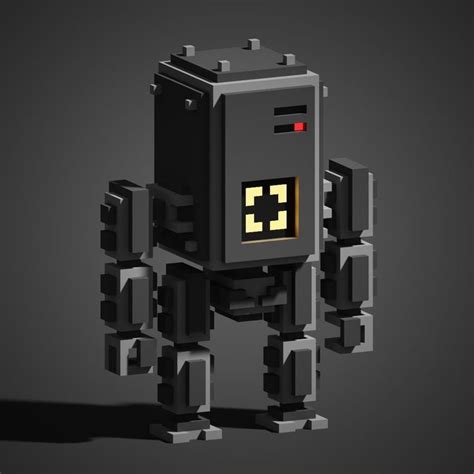 voxel robot marchofrobots robot art concept design voxel games