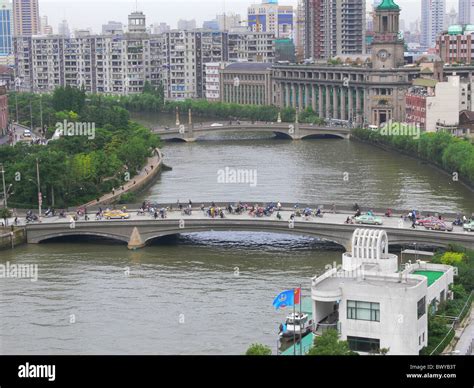 Sichuan Road Bridge And Shanghai Postal Museum Shanghai China Stock