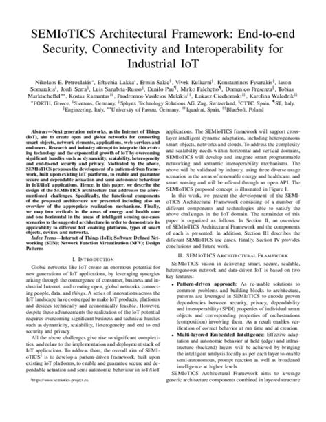 Pdf Semiotics Architectural Framework End To End Security