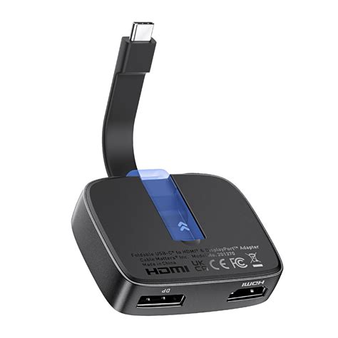 Amazon.com: Cable Matters Portable 8K or Dual 4K 60Hz USB C to HDMI and ...