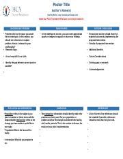 EBP Poster Template Blank Pptx Poster Title Author S Name S Facility Name May Include