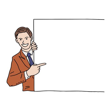 Illustration Icon Of Gesture Man Doing Presentation At Meeting Really Good For Icon Of