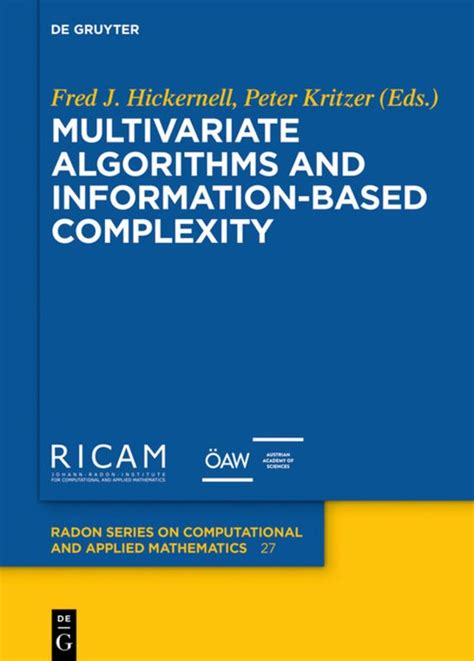Radon Series On Computational And Applied Mathematics27 Multivariate Algorithms And Bol