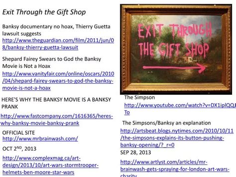 PPT Exit Through The Gift Shop PowerPoint Presentation Free Download ID 2931477