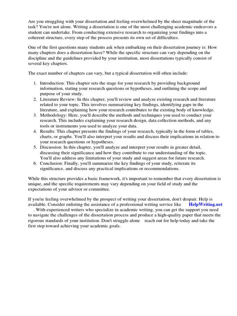 How Many Chapters Does A Dissertation Have Pdf Thesis Science