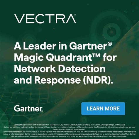 Im Extremely Proud To See Vectra Ai Named A Leader In The First Ever Gartner® Magic Quadrant