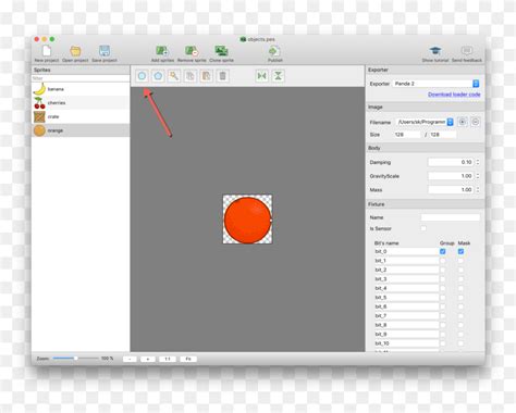 Editing 2d Collision Shapes With Physicseditor Cocos Physics Body