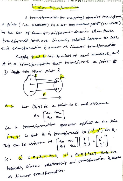 Solution Linear Transformation Orthogonal Transformation Studypool