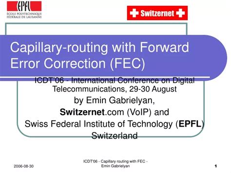 Ppt Capillary Routing With Forward Error Correction Fec Powerpoint